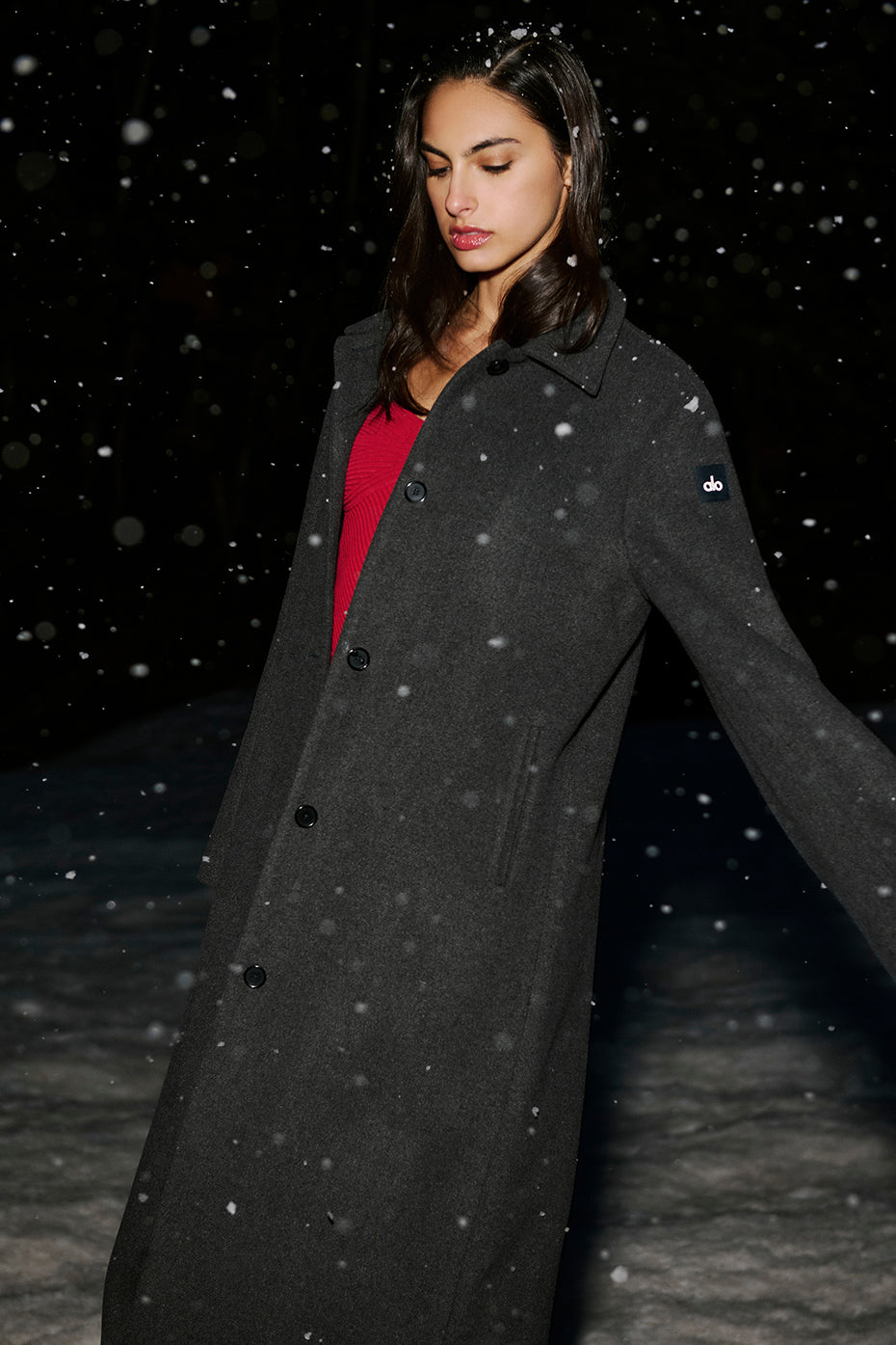 Wool Metro Long Coat - Dark Heather Grey – Alo Yoga Mexico