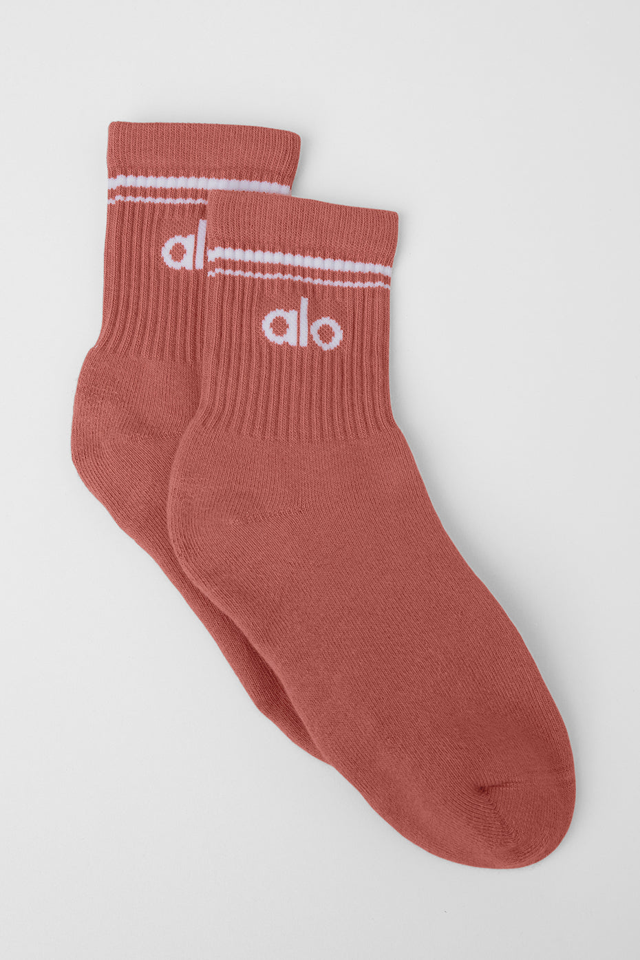 Unisex Half-Crew Throwback Sock - Soft Terracotta/White – Alo Yoga Mexico