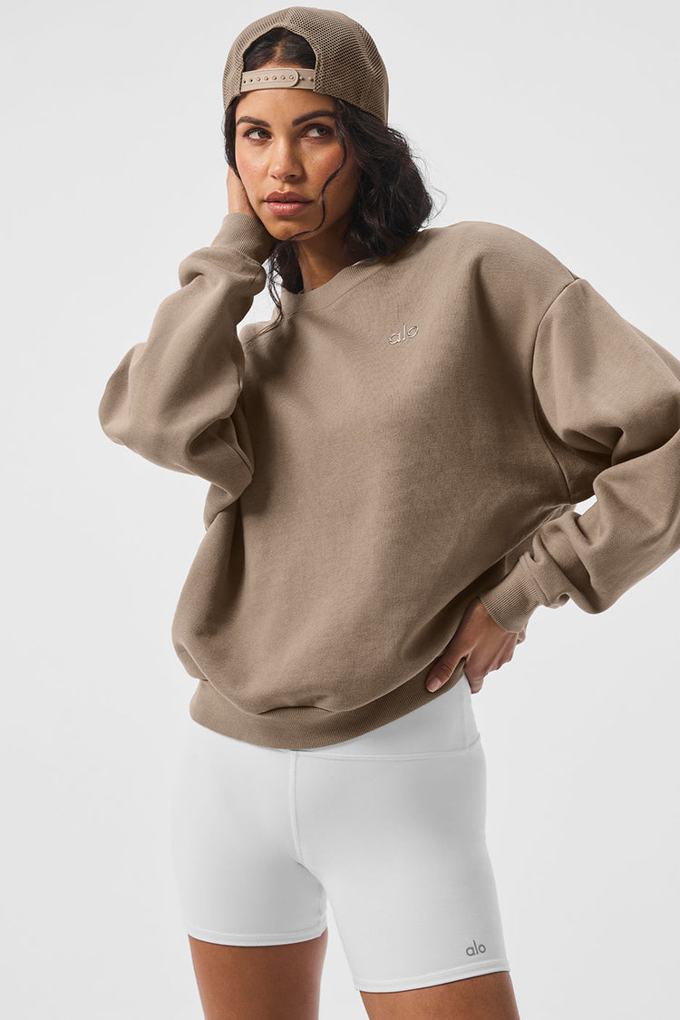 Accolade Crew Neck Pullover - Gravel – Alo Yoga Mexico