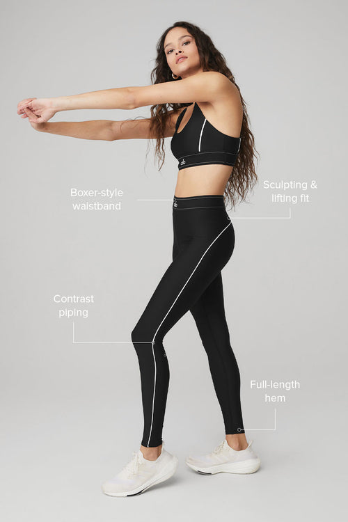 Airlift High-Waist Suit Up Legging - Black/White – Alo Yoga Mexico