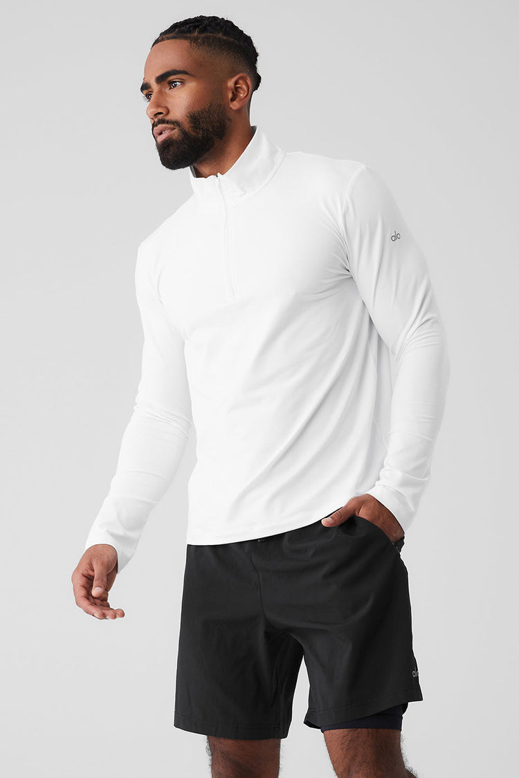 Conquer 1/4 Zip Reform Long Sleeve - White – Alo Yoga Mexico