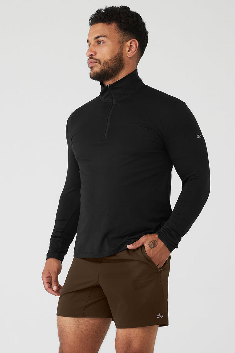Conquer 1/4 Zip Reform Long Sleeve - Black – Alo Yoga Mexico
