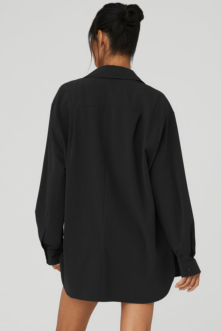 Dreamscape Button Down Long Sleeve - Black – Alo Yoga Mexico